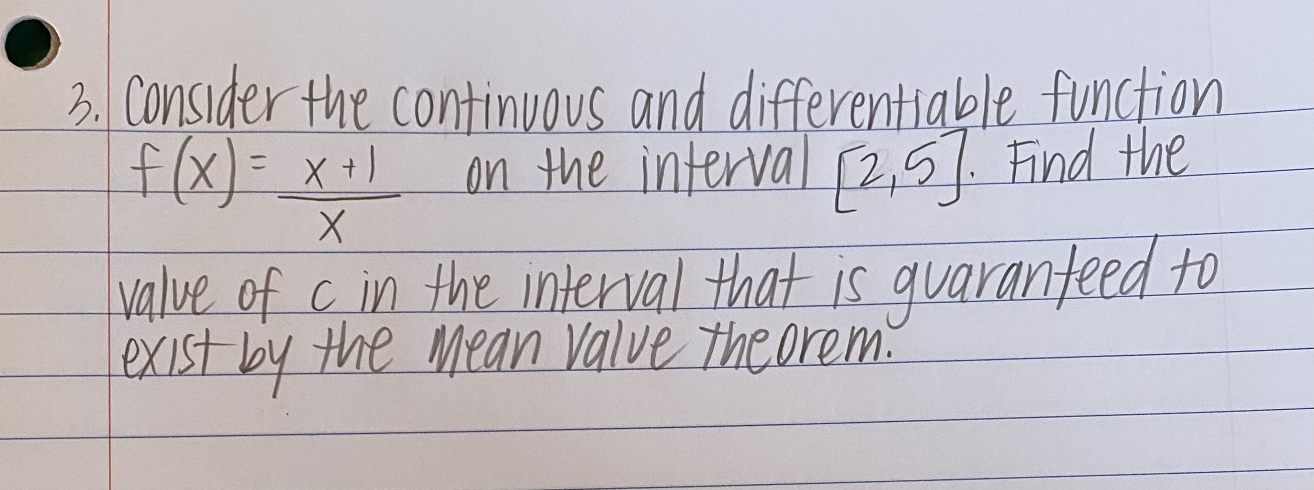Solved Consider the continuous and differentiable | Chegg.com