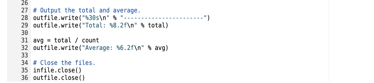 Solved •• 3. Modify the total.py program so that it writes | Chegg.com