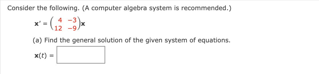 Solved Consider the following. (A computer algebra system is | Chegg.com