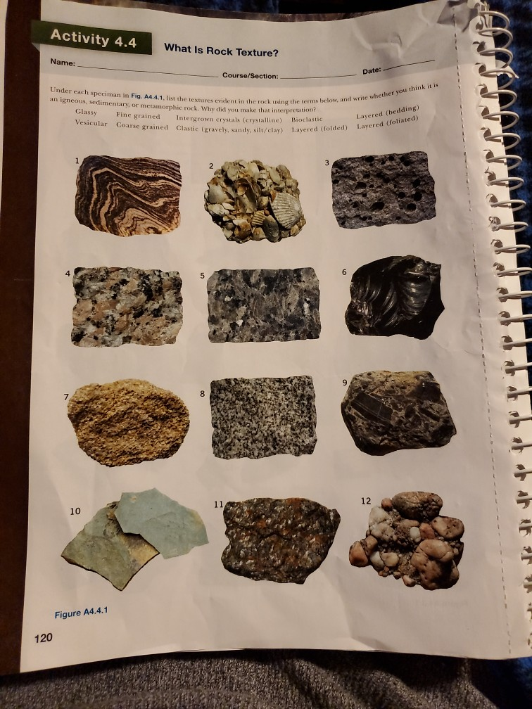 Solved Activity 4.4 What Is Rock Texture? Name: | Chegg.com