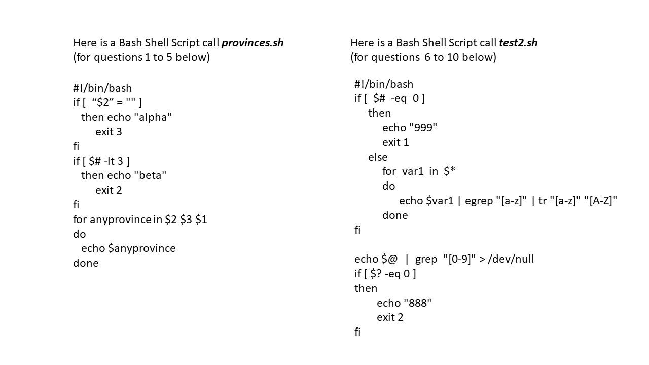 Solved I need this question answered ASAP! Bash shell script | Chegg.com