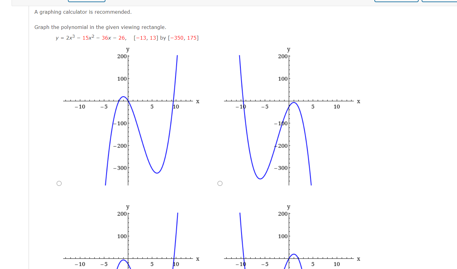 Solved A graphing calculator is recommended. Graph the | Chegg.com