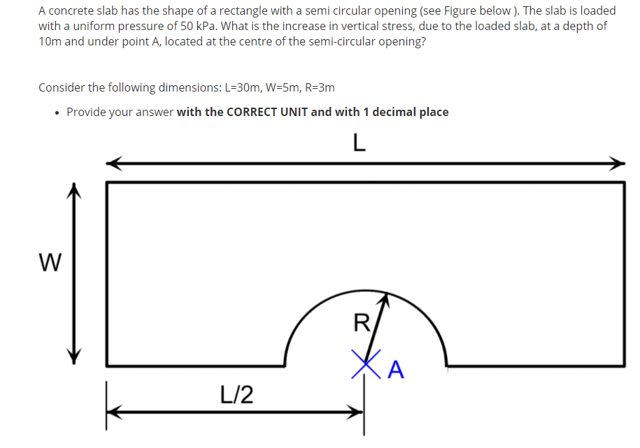 Solved A concrete slab has the shape of a rectangle with a | Chegg.com