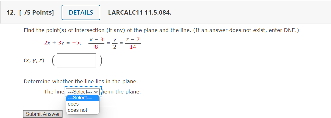 Solved Find the point(s) of intersection (if any) of the | Chegg.com