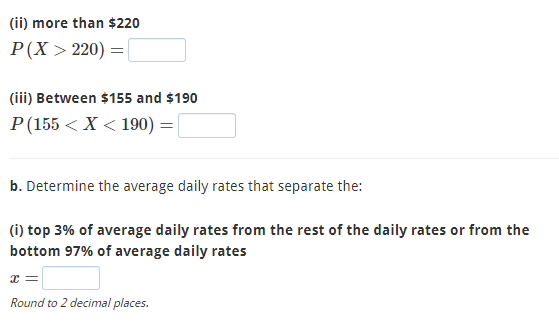 Solved The average daily rate of a hotel in Canada as of | Chegg.com