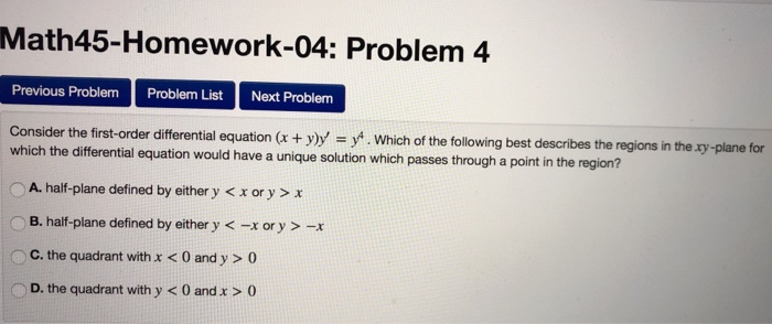 Solved Math45-Homework-04: Problem 4 Previous Problem | Chegg.com