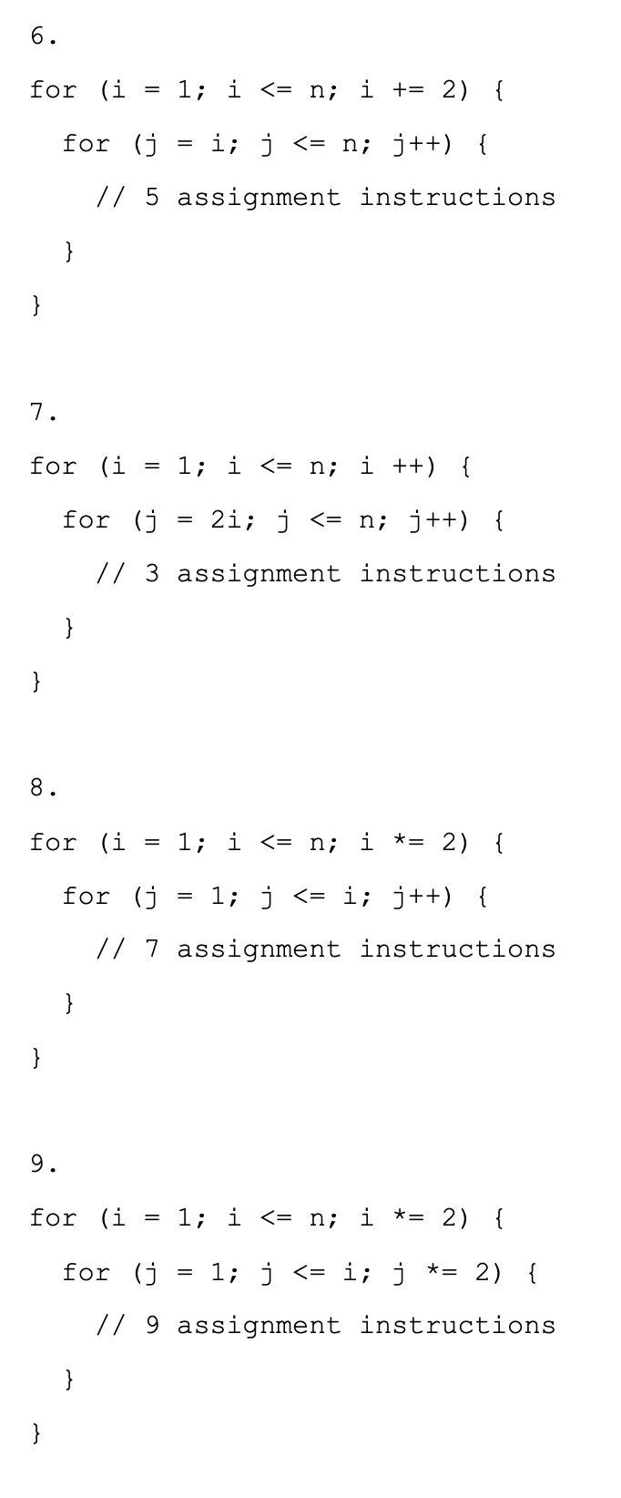 Solved Analyze the following programs and show their time | Chegg.com