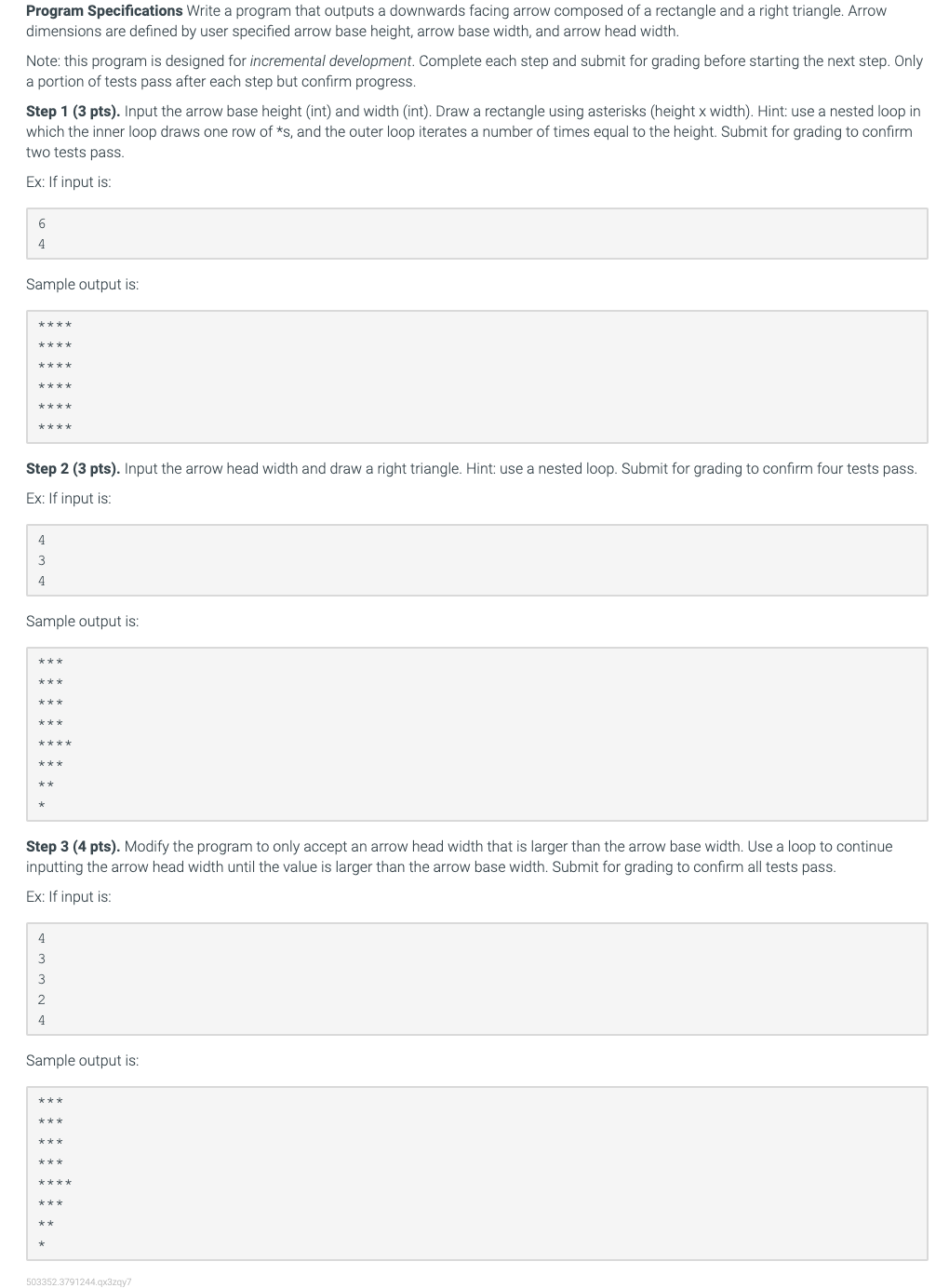 Solved Program Specifications Write a program that outputs a | Chegg.com