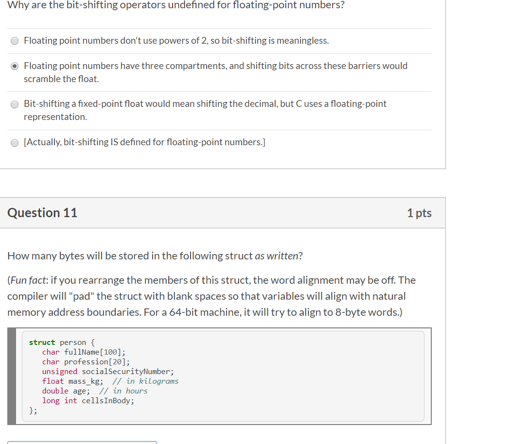 Solved Why are the bit-shifting operators undefined for | Chegg.com