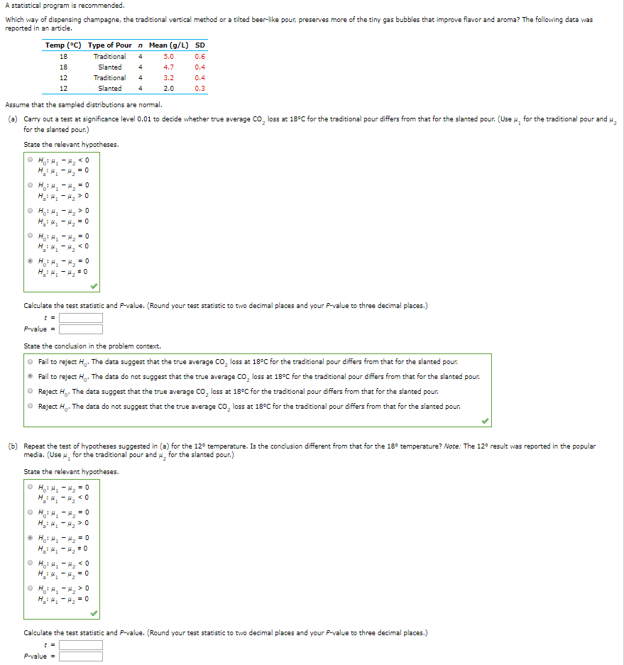 Solved A statistical program is recommended. Which way of | Chegg.com