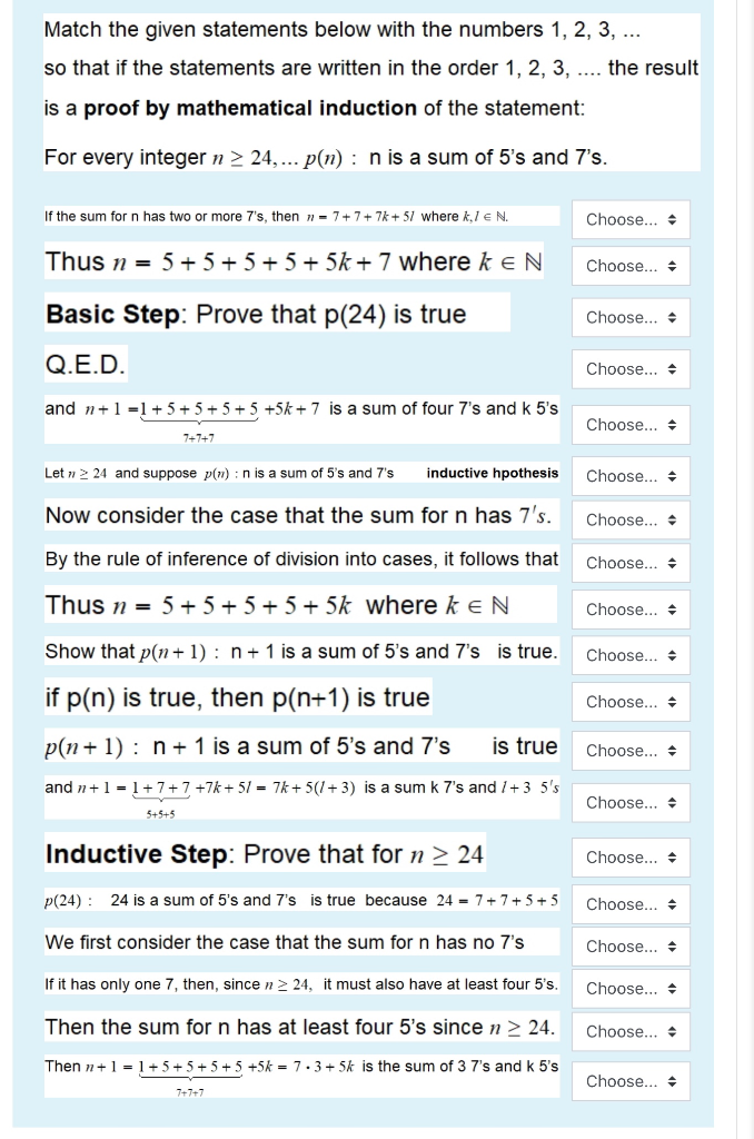 Solved Match the given statements below with the numbers 1, | Chegg.com