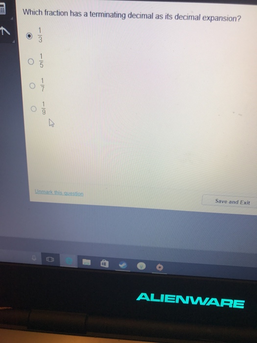 Solved Which Fraction Has A Terminating Decimal As Its Chegg
