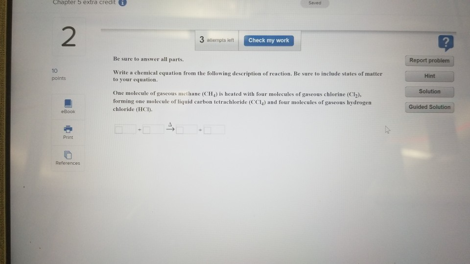 Solved Chapter 5 extra credit 1 Saved 3 attempts left Check | Chegg.com