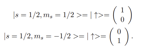 Solved The quantum mechanical description of a spin ½ | Chegg.com