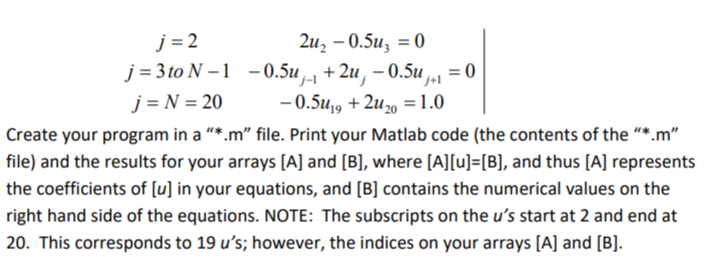 Solved Use MATLAB to SET UP the following matrix of 19 | Chegg.com