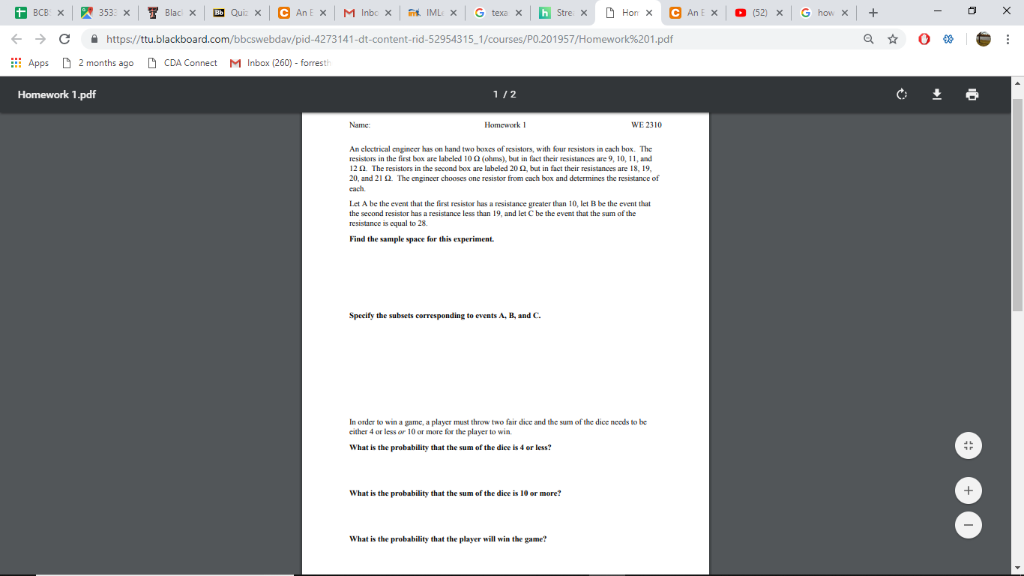 Solved C https://ttu.blackboard.c /pid-4273 | Chegg.com