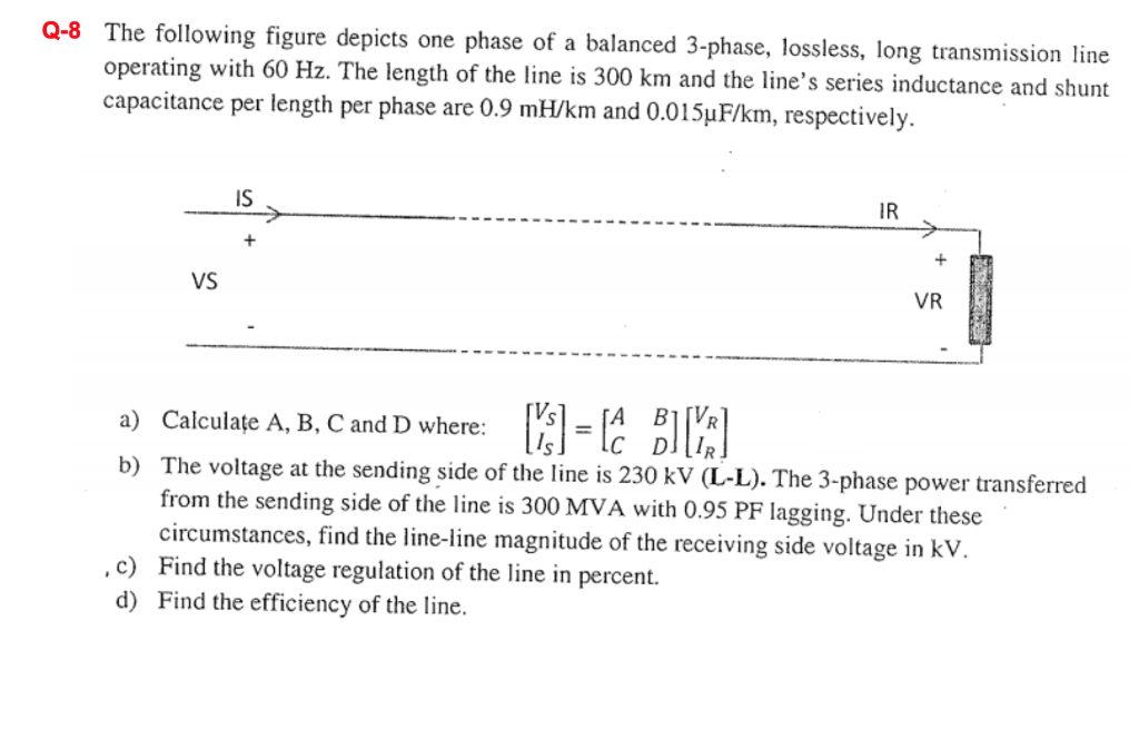 Solved Q-8 The following figure depicts one phase of a | Chegg.com