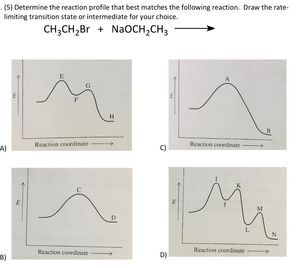 Solved (5) Determine the reaction profile that best matches | Chegg.com