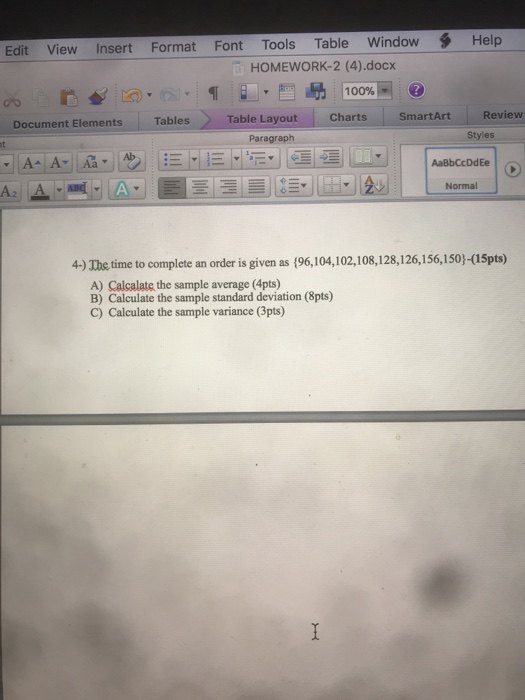 Solved Help Edit View Insert Format Font Tools Table Window | Chegg.com