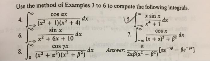 Solved Use the method of Examples 3 to 6 to compute the | Chegg.com