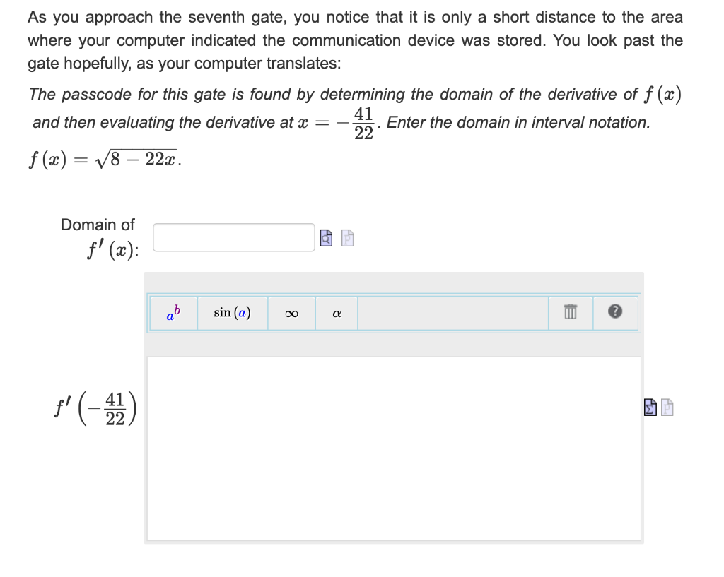 Solved As you approach the seventh gate, you notice that it | Chegg.com
