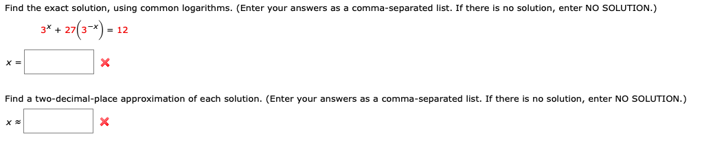 Solved Find the exact solution, using common logarithms. | Chegg.com