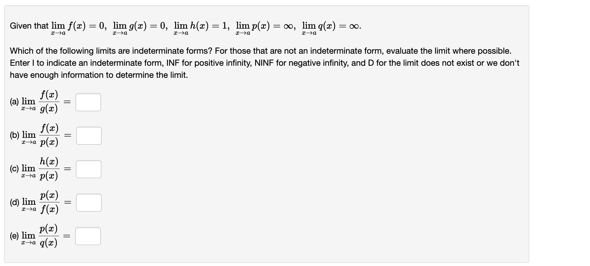Solved InvTrig LHospital: Problem 12 (1 point) Find the | Chegg.com