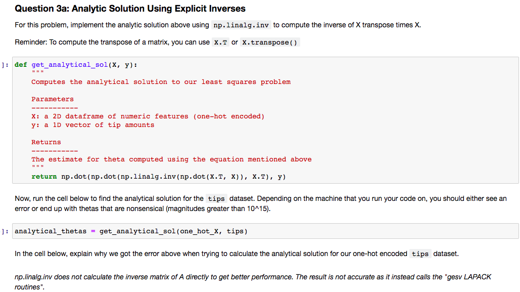 Question 3b: Fixing our One-Hot Encoding Now, let's | Chegg.com