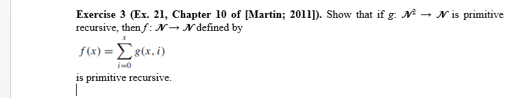 Solved Exercise 3 (Ex. 21, Chapter 10 of [Martin; 2011]). | Chegg.com
