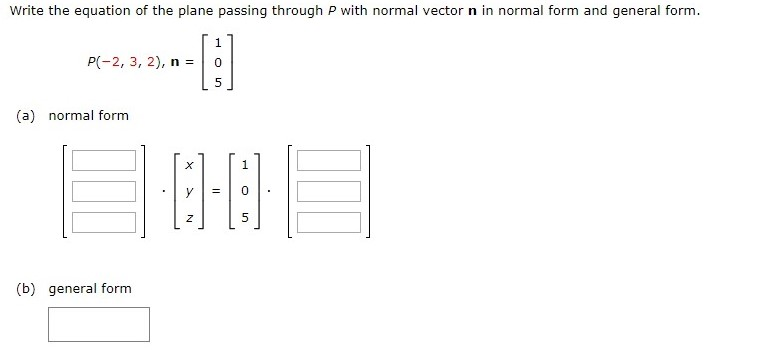 Solved Write The Equation Of The Plane Passing Through P