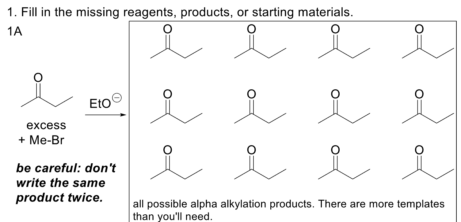 Solved 1. Fill in the missing reagents, products, or | Chegg.com Solved 1. Fill in the missing reagents, products, or | Chegg.com