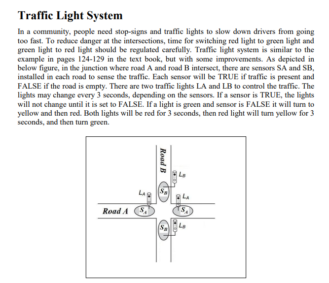 Traffic Light System In a community, people need | Chegg.com