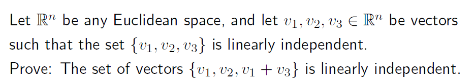 Solved Let Rn be any Euclidean space, and let v1,v2,v3∈Rn be | Chegg.com