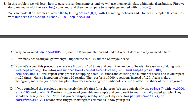 Solved In this assignment we explore the Binomial and | Chegg.com