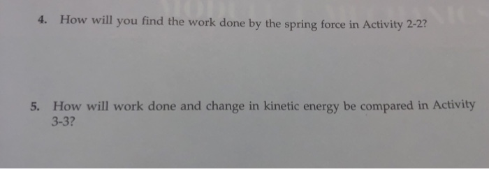 How will you find the work done by the spring force | Chegg.com