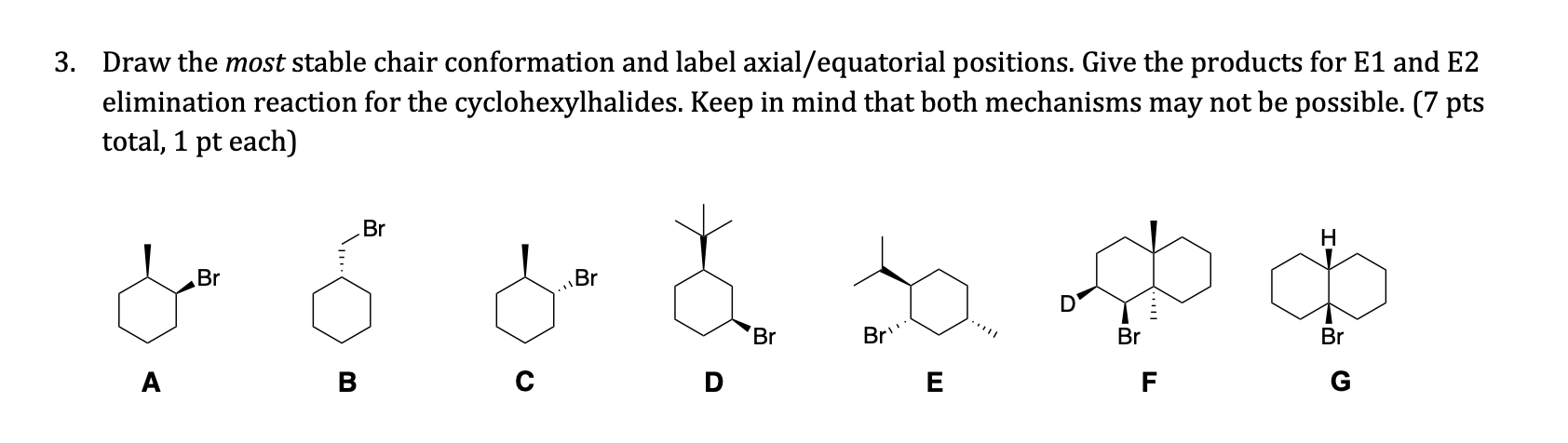 Solved Draw the most stable chair conformation and label | Chegg.com