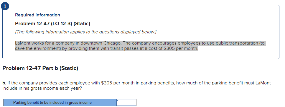 Solved Required informationProblem 12-47 (LO | Chegg.com