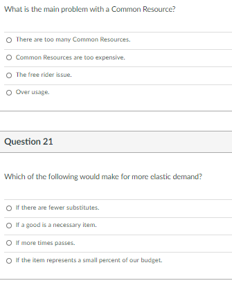 Solved What is the main problem with a Common Resource? | Chegg.com