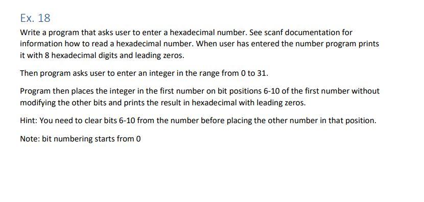 Ex 18 Write A Program That Asks User To Enter A 