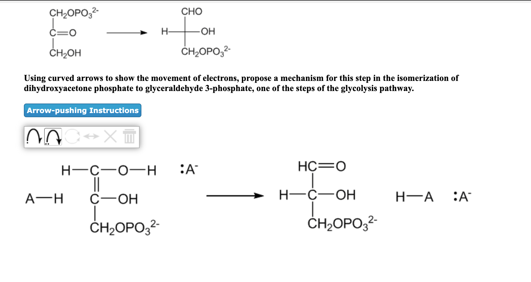 Solved CHŁOPO,2- CHO — H- OH CH2OH CH2OPO32- Using curved | Chegg.com