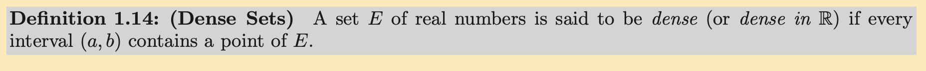 Solved 1.9.1 Show that the definition of “dense” could be | Chegg.com
