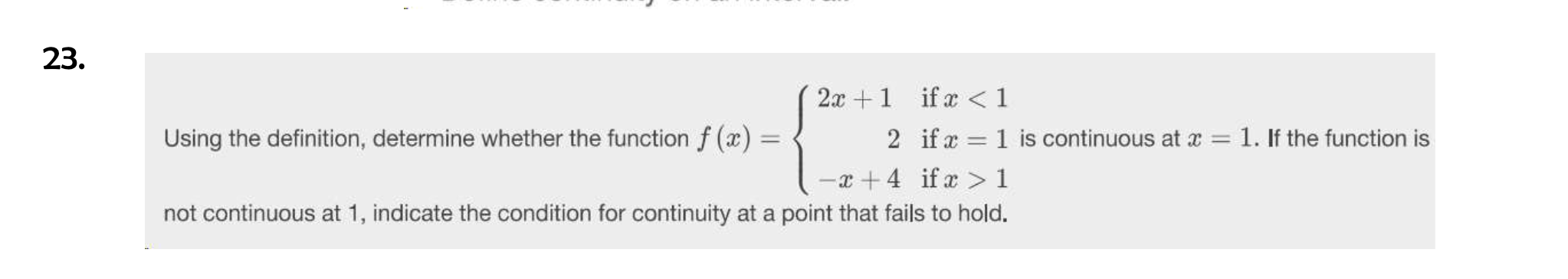 Solved Using the definition, determine whether the function | Chegg.com