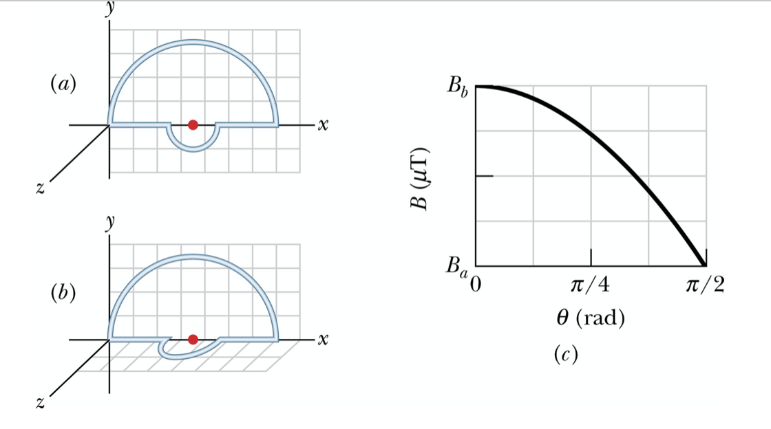 Solved The current-carrying wire loop in the figure on the | Chegg.com