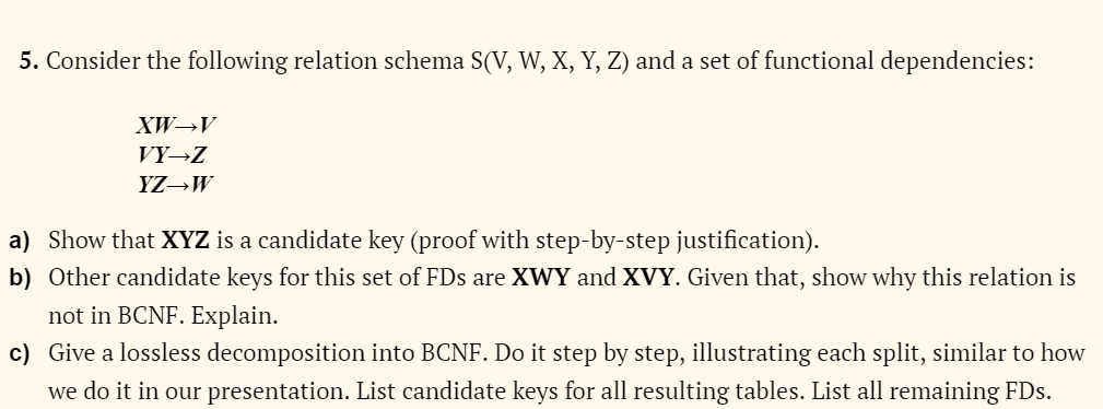 Solved 5. Consider the following relation schema | Chegg.com