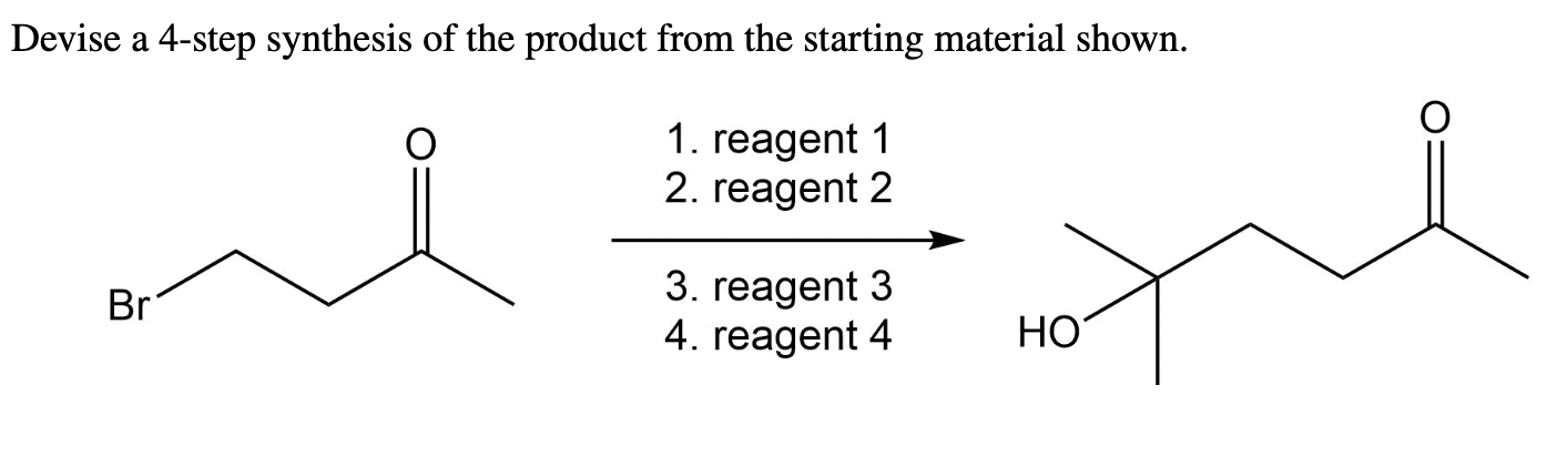 Solved Devise a 4-step synthesis of the product from the | Chegg.com