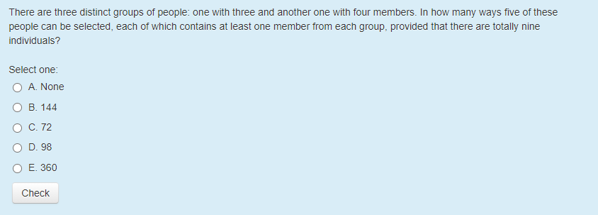 Solved There are three distinct groups of people: one with | Chegg.com