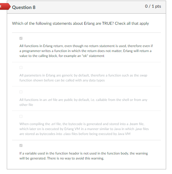 Solved Which of the following statements about Erlang are | Chegg.com