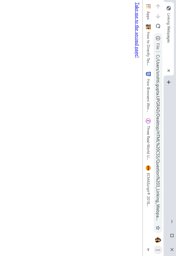 Solved Х Linking Webpages x + F + c 个 File | Chegg.com