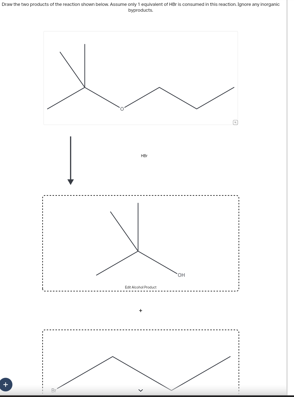 Solved Draw The Two Products Of The Reaction Shown Below