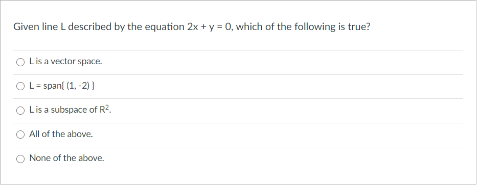 Solved Which of the following sets of vectors span R2? V1 = | Chegg.com
